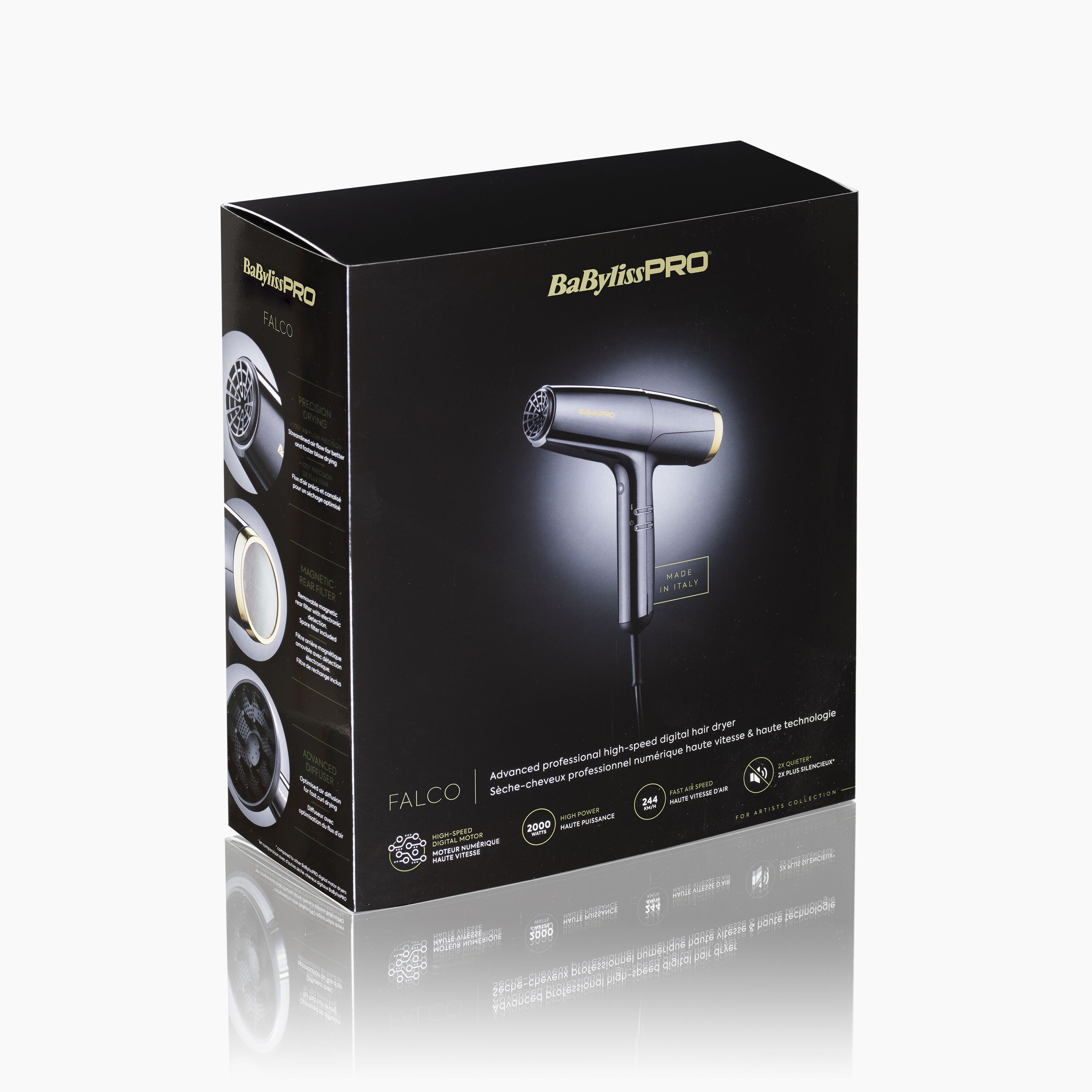 BaBylissPRO FALCO Advanced professional high-speed digital hair dryer ...