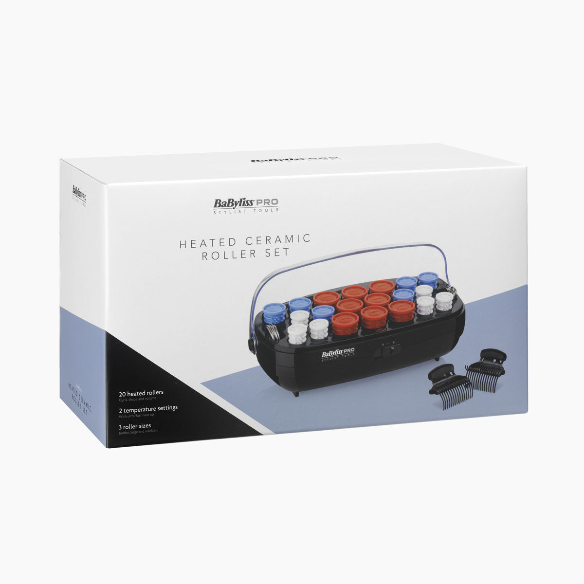 Heated Ceramic 20 piece Roller Set | BAB3045U | BaBylissPRO